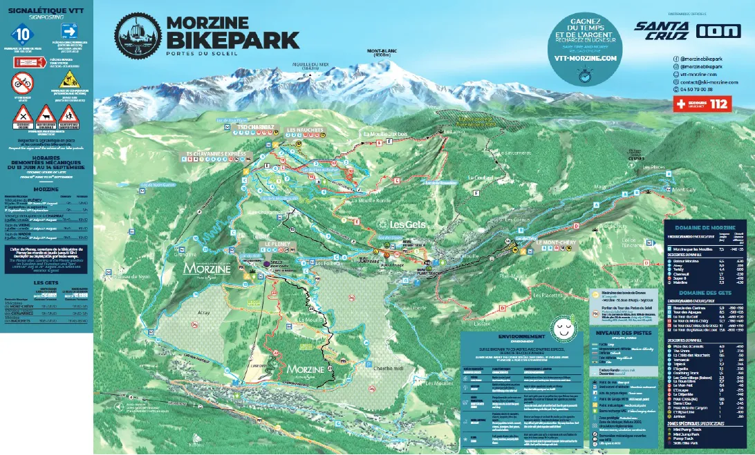 MTB Pistes Map - Morzine